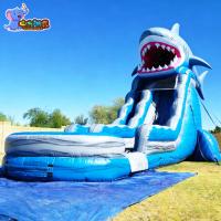China Custom Inflatable Water Slide with Pool for Kids 5-15 CE Certified for sale