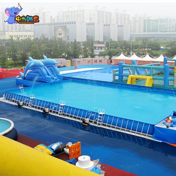 Quality Removable Outdoor Portable Temporary Swimming Pool Metal Frame Custom for sale