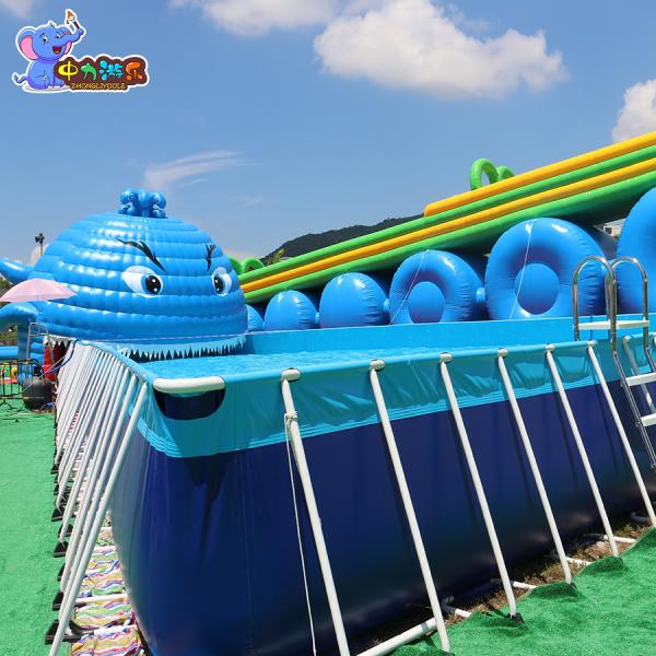 Quality Large Portable Metal Frame Swimming Pool Waterproof Corrosion Resistant PVC ODM for sale