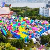 China Custom Inflatable Bouncy Castle Space Theme 3-12 Years Kids Play Center with Slide Climbing Area for sale