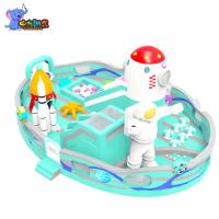 China Custom Space Themed Inflatable Bouncer Castle for Kids 3-12 Years with Slide and Climbing Wall for sale