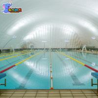 China Custom Inflatable Membrane Swimming Pool Dome 50m Span TPU PVDF Constant Temperature for sale