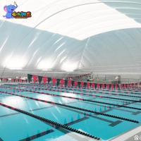 China Custom Inflatable Membrane Swimming Pool Dome 50m Span TPU PVDF Constant Temperature for sale