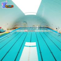 China Custom Inflatable Membrane Swimming Pool Dome 50m Span TPU PVDF Constant Temperature for sale