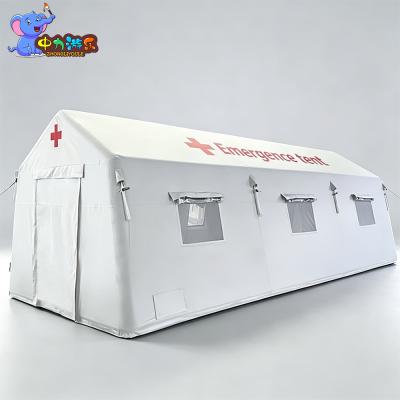 China Giant Inflatable Tent Medical Emergency Shelter Waterproof PVC Field Hospital Command Center Factory Custom Supplier for sale