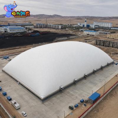 China 100m Clear-Span Air-Supported Urban Deep Excavation Shelter Tent with PVC Membrane for Dust Control & All-Weather Construction for sale