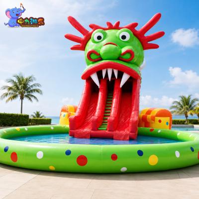 China Customizable Water Park Inflatable Water Slide Cartoon Outdoor Inflatable Slide for sale