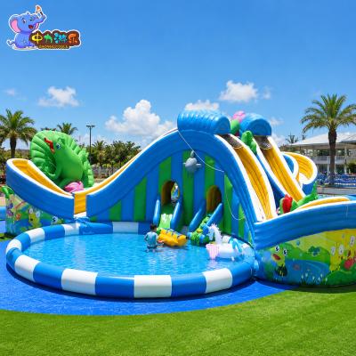 China Entertainment Inflatable Water Slide Outdoor Water Games Water Park for sale