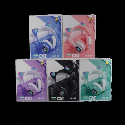 Cina Bluetooth nero Cat Headphones, cuffie senza fili pieghevoli di Bluetooth in vendita