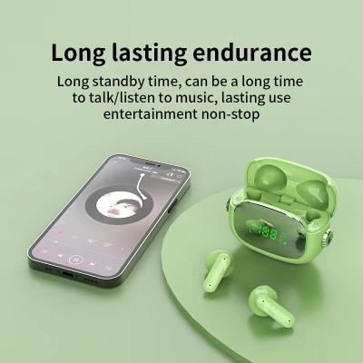 Cina IL ODM dell'OEM mette in mostra le cuffie di Bluetooth con lo specchio del visualizzatore digitale di Macaron l'all. IL LED in vendita