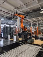 China LDPE HDPE Automatic Palletizing System PE  Palletizing Robot With Partition for sale