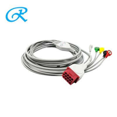 China 3m EKG Ultraviolet Light Disinfecting 5 Lead ECG Cable For Bionet Monitor for sale
