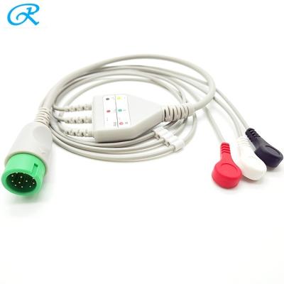 Cina Connettori 1m/3ft della rottura 12pin del cavo del cavo ECG di telemetria 3 di Comen C100a in vendita