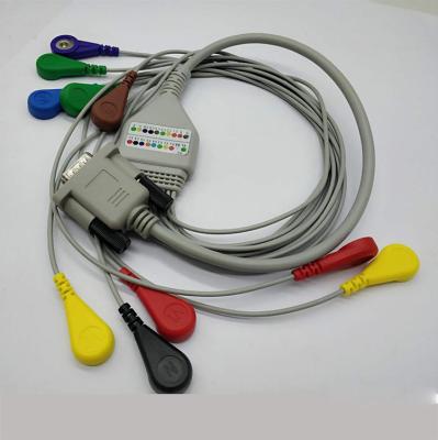 China Monitor del cable de Holter ECG de la broche de Shidaishuma para la longitud del paciente AHA Shandard los 91cm en venta