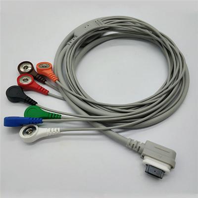 China Material médico del Pin de GE Holter ECG del cable 7 de las ventajas de la broche dinámica compatible 16 de la una pieza en venta