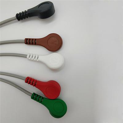 Cina Nessun cavo sterile del tronco PH/di HP Ecg, 5 cavi rompe il cavo di Holter ECG in vendita