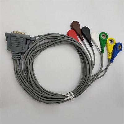 Cina Il Pin compatibile dei cavi 15 del cavo 7 di Holter ECG del DMS con i Leadwires rompe il bene durevole in vendita