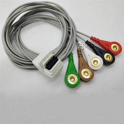 中国 多用性がある10 Pin Holter ECGケーブルのスナップのトランク5mmの鉛2mm Mortara H3 販売のため