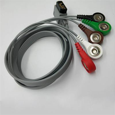 Cina I cavi del cavo 5 di Digitrak XTHolter ECG di cavalli vapore rompono il tipo con la lunghezza dei Leadwires 91cm in vendita