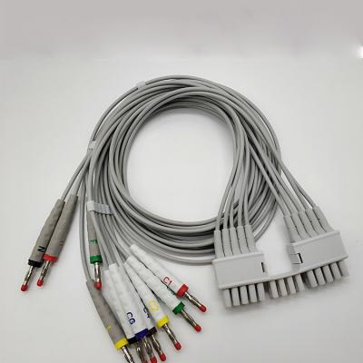 中国 MORTARA Holter ECGケーブル10のリード線のバナナ プラグIECの標準的な耐久財 販売のため
