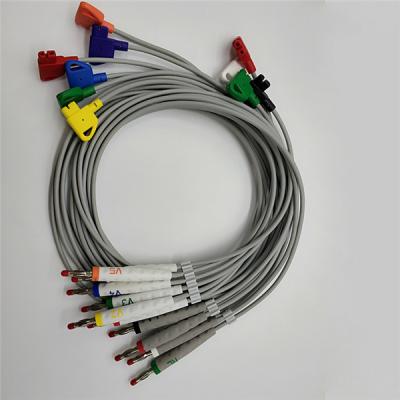 Chine 10 enregistreur de câble de tronc de PH ECG d'avances, norme médicale d'Ekg AHA de banane à vendre