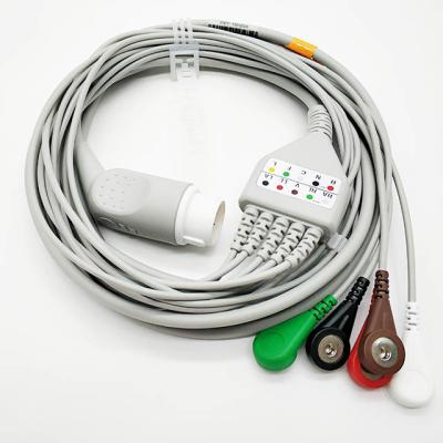 China Certificaciones resistentes del CE/ISO de agua de los cables y de los Leadwires del Pin ECG de la broche 8 de HP en venta