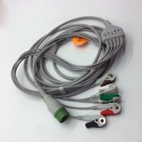 China Colin Compatible 5 Lead Ecg Cable , Gray Patient Cable For ECG Machine for sale
