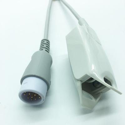 China 12 Pin adult Spo2 Sensor oxygen saturation Monitor White connector for C30 C50 C80 for sale
