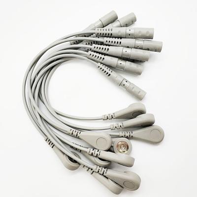 中国 多用性があるECG/EKGの付属品バナナ4.0のスナップのための10人の鉛のEkgのアダプター ケーブルのリーダー 販売のため