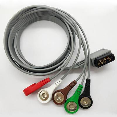 China Geduldiges Kabel 5 Führung Holter für ECG-Maschine, graues Holter-Monitor-Gerät zu verkaufen