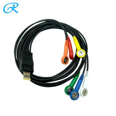 Chine 60cm 90cm, 6 mènent le câble noir de Holter ECG, rupture, Schiller MT101/MT102 compatible, Chine médicale à vendre