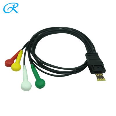Chine Avance Schiller Holter Ecg Cable, pièces du noir 4 de machine de Schiller Ekg pour l'hôpital à vendre