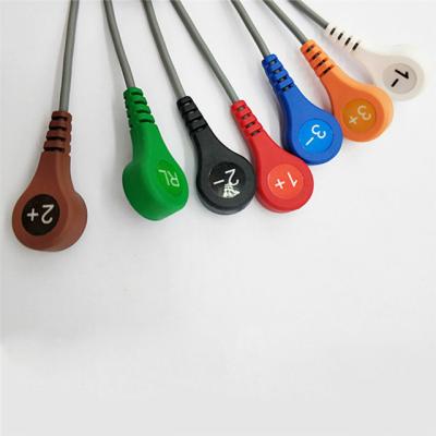 Cina BI9800/BI9000 biomedico compatibile Holter 7 conduce il cavo di ECG con il tipo clip/della rottura IEC/AHA per il monitor paziente in vendita