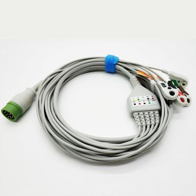 Cina Fili di piombo medici dell'elettrodo di Pin Grabber AHA del monitor 12 in vendita