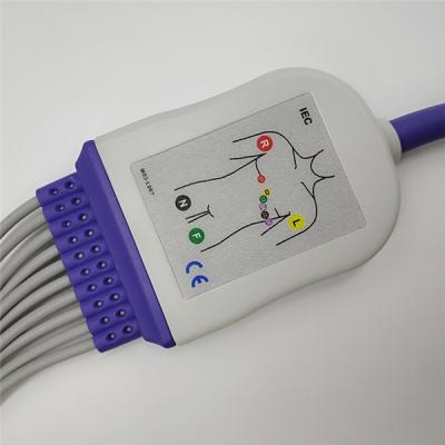 China De Kabels van de het electrocardiogramadapter van Marquette ECG van de banaanschakelaar 10 Lood Te koop
