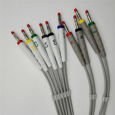 China De Kabels van de het electrocardiogramadapter van Marquette ECG van de banaanschakelaar 10 Lood Te koop