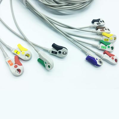 China Het electrocardiogramkabels van Mindray Opnieuw te gebruiken 12 Spelden voor Geduldige Monitor Te koop