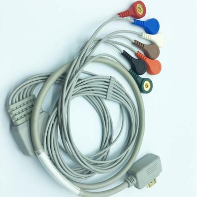 Китай Кабель Holter ECG руководства УПРАВЛЕНИЯ ПО САНИТАРНОМУ НАДЗОРУ ЗА КАЧЕСТВОМ ПИЩЕВЫХ ПРОДУКТОВ И МЕДИКАМЕНТОВ многоразовый 7 для Goford продается