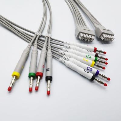China Het electrocardiogramkabels van Mindray Opnieuw te gebruiken 12 Spelden voor Geduldige Monitor Te koop