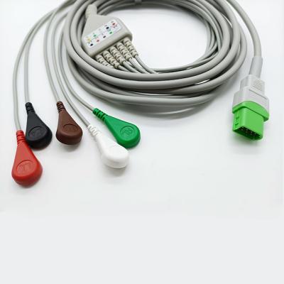 Cina DB12pin Datascope ECG Cables And Leadwires 5leads ISO13485 in vendita