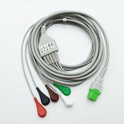 Cina DB12pin Datascope ECG Cables And Leadwires 5leads ISO13485 in vendita