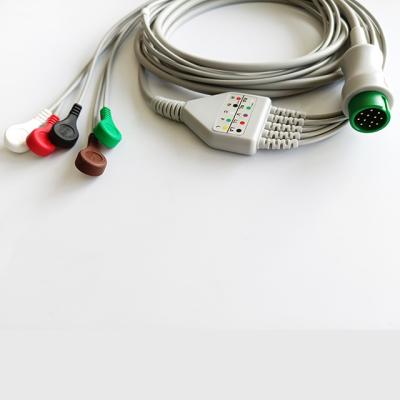 Cina A8 cifrano 5 il giro paziente 12pin del cavo BLT Qseries di Biolight Ecg dei cavi in vendita