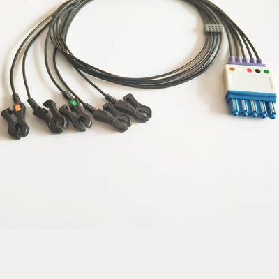 中国 ISO13485 0.9mの無線の透明なリード線は2.6mm 5つの鉛をケーブルで通信する 販売のため