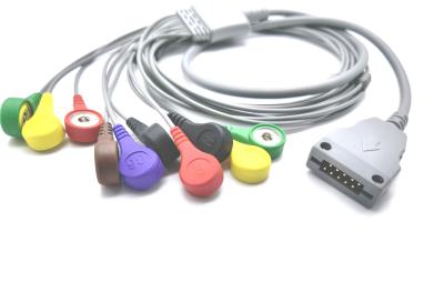 Китай Совместимый кабель TPU Holter ECG руководств Beneware CardioTrak 7 с кнопкой для терпеливого монитора продается