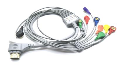 China TPU IEC AHA 10 Leads ECG Wires Datawe Mines-S12 HWM-112W for Recorder Monitor for sale