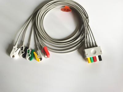 Cina Leadwires Siemens Drager 3/5 della clip di lunghezza ECG di IEC AHA 1.2m in vendita
