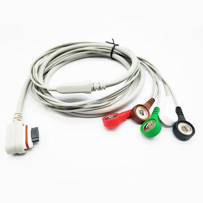 Cina Luce 5 dello SGOMBRO di GE del cavo di Holter ECG della clip della rottura di IEC AHA 7 10 cavi in vendita