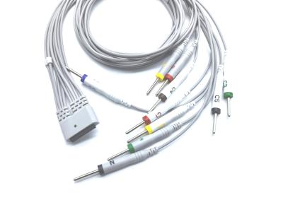 Cina 10 cavo MedEX ECG200.300 dei cavi IEC/AHA 0.25mA DIN3.0/Banana4.0/Snap/Clip Holter ECG in vendita