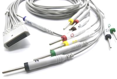 Cina 10 cavo MedEX ECG200.300 dei cavi IEC/AHA 0.25mA DIN3.0/Banana4.0/Snap/Clip Holter ECG in vendita