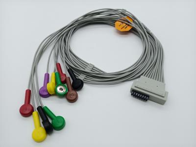 Câble 1m CARDIOLINE compatible de Holter ECG de la banane 4,0 d'agrafe de rupture du CEI AHA
